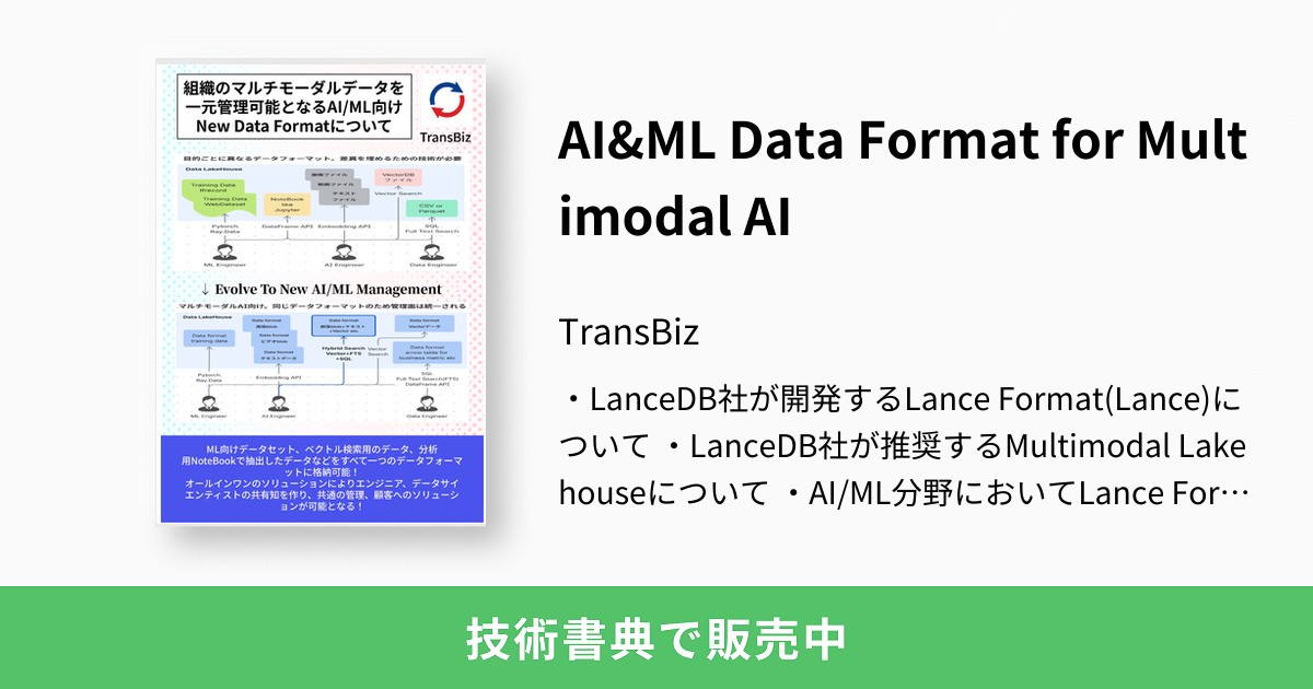 AI&ML Data Format for Multimodal AI：TransBiz